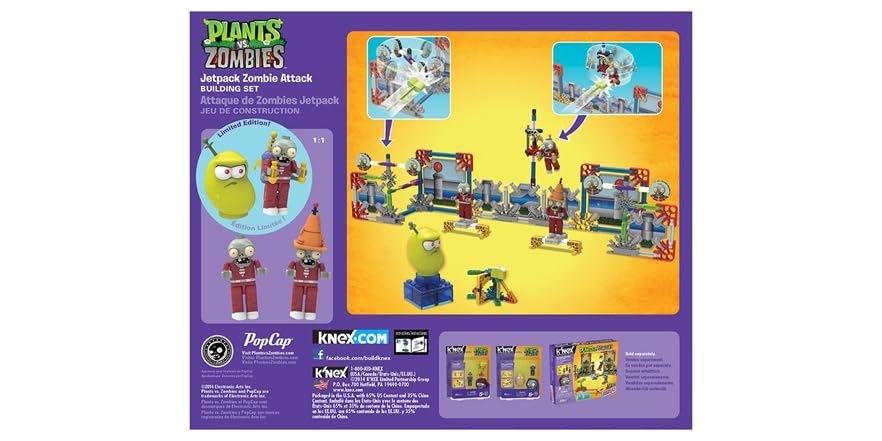2-Pack of K'NEX Plants Vs Zombies Building Set