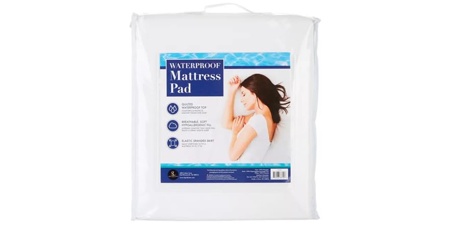 Spirit Linen Waterproof Mattress Pad