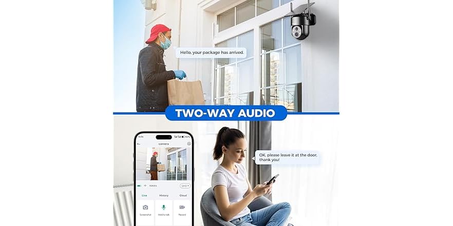LITYMOL 2K 2.4g WiFi Security Cameras (Open Box)