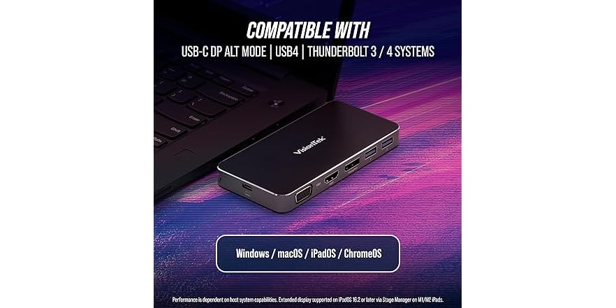 VisionTek VT200 USB-C Portable Dock