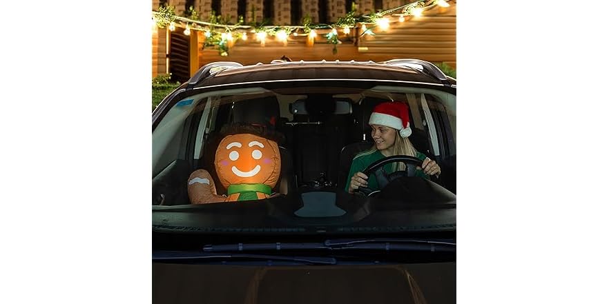 Zone Tech CR0003 Gingerbread Man Blow-Up for Cars