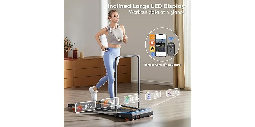 HitGo 2-in-1 Under Desk Treadmill with Foldable Handle