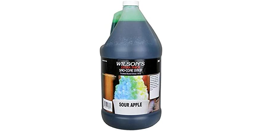 Wilson'sSno Cone Syrup Sour Apple 1 Gallon