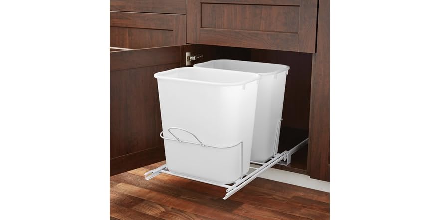 Smart Design Pull Out Dual Garbage Can