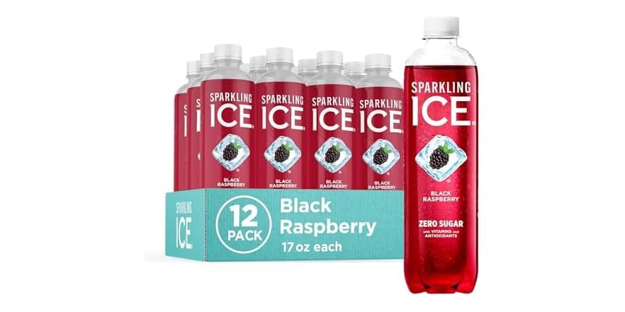 (12 Pk) Sparkling Ice, Black Raspberry, Zero Sugar