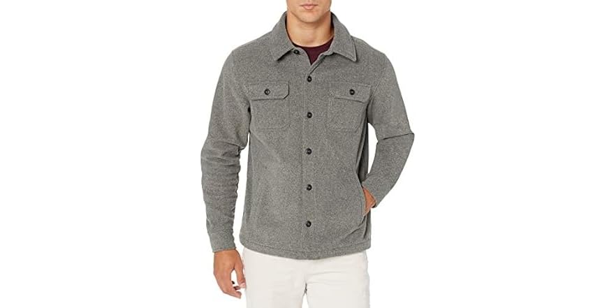 Amazon Men's Polar Fleece Shirt Jacket