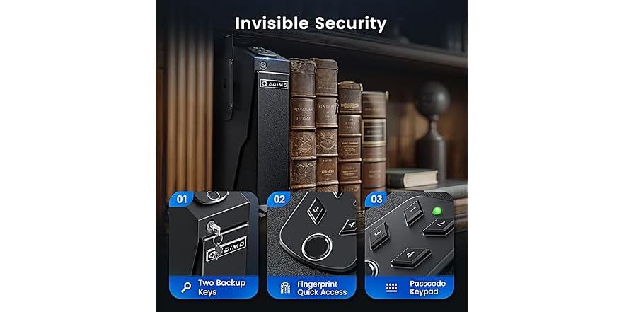 ADIMO T5 Drop Down Gun Safe, Biometirc