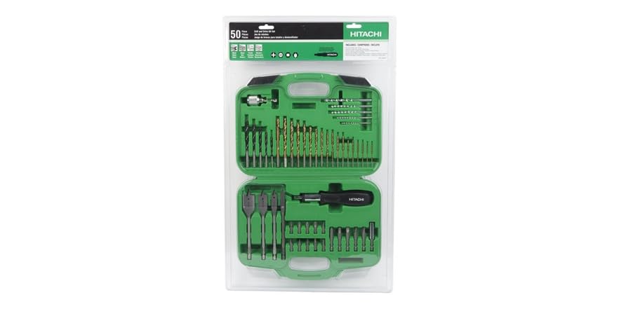 Hitachi Drill And Drive Bit Set, 50-Piece