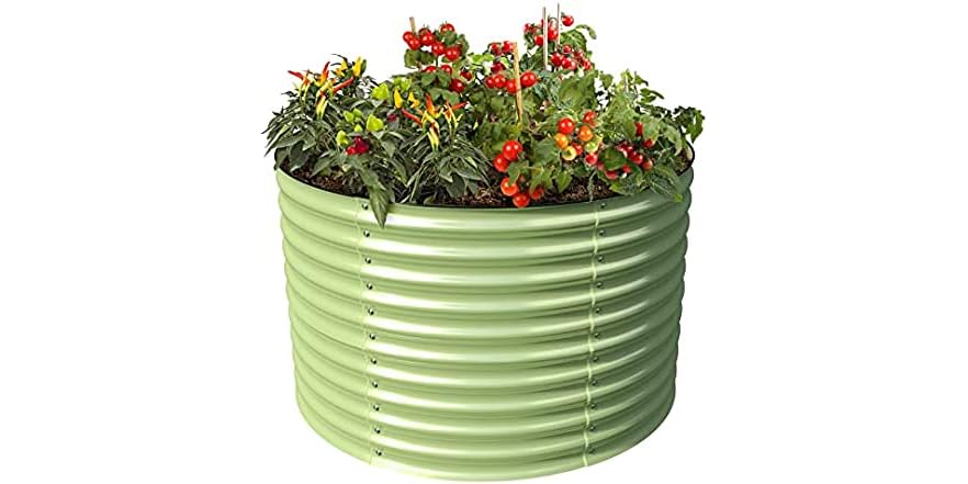 Olle Round Raised Garden Bed 32" Tall (Open Box)