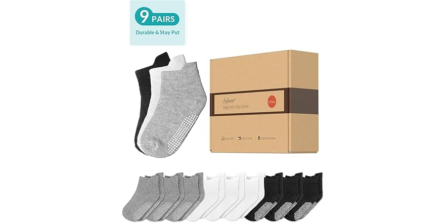18 Pairs Baby Non Slip Ankle Socks