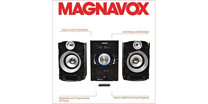 Magnavox 3-Piece CD Shelf System
