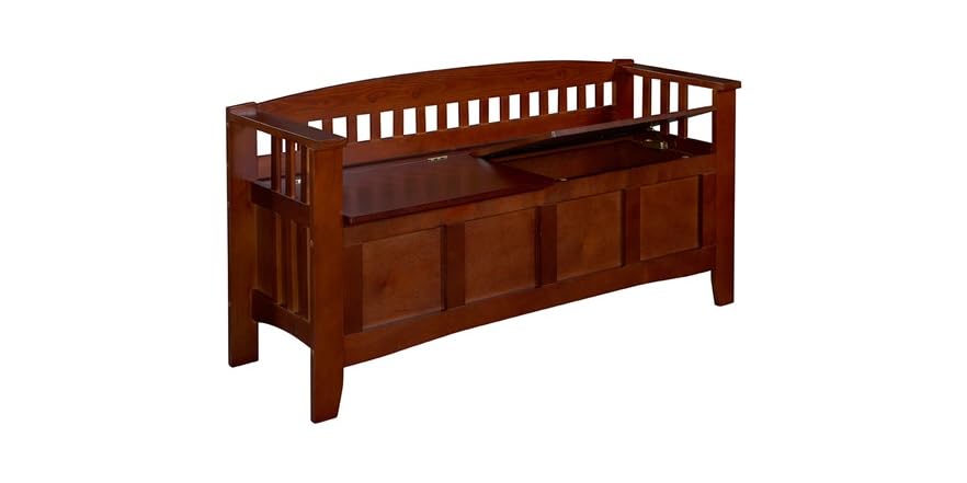 Split Seat Storage Bench