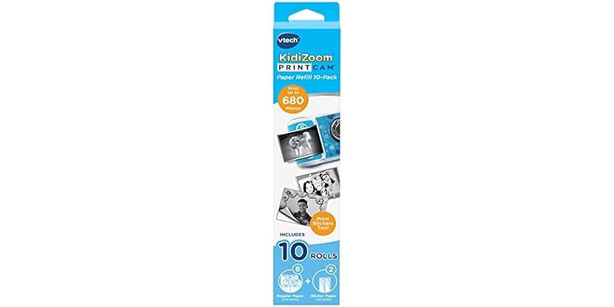 VTech KidiZoom PrintCam Paper Refill 10-Pack, White
