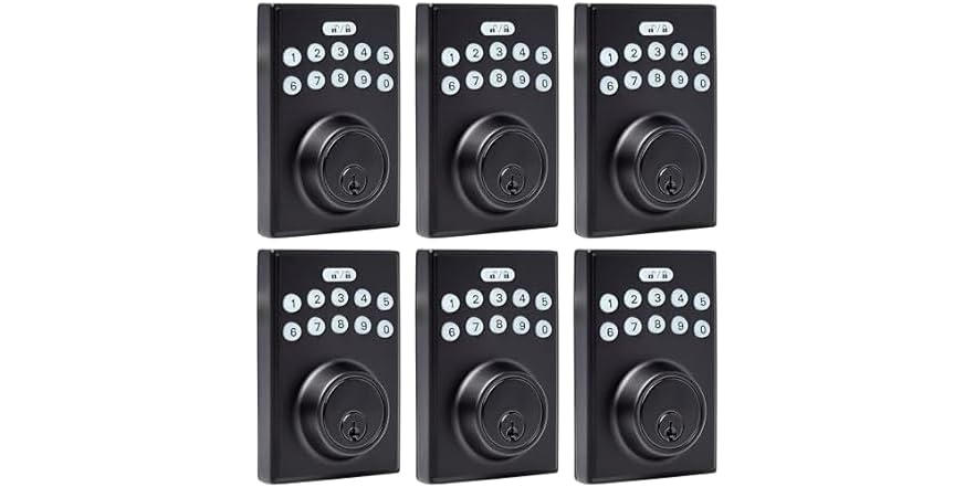 Amazon Basics Electronic Keypad Deadbolt 6pk