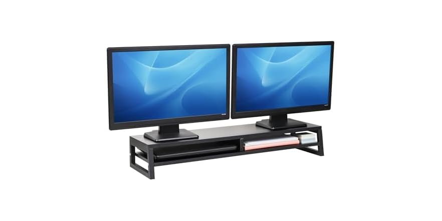 Mind Reader 2-Tier MDF Double Monitor Stand