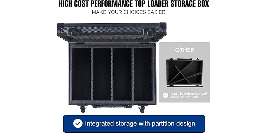 Toploader Storage Box with Card Dividers