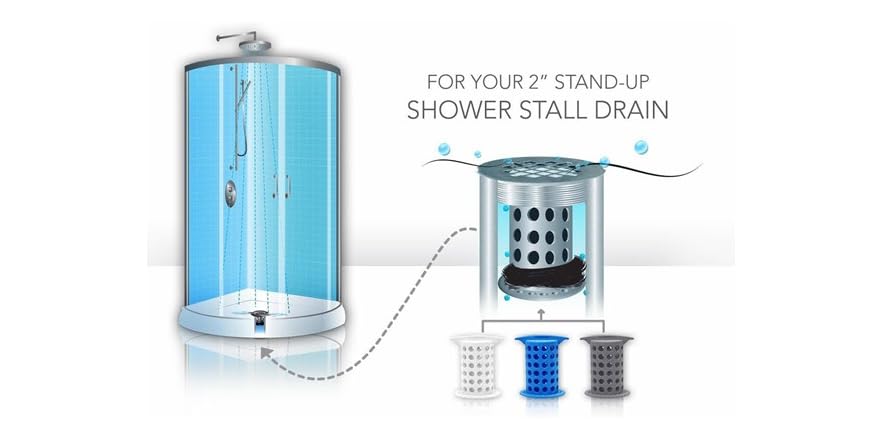 ShowerShroom Stand-Up Shower Drain Protector (3-Pack)