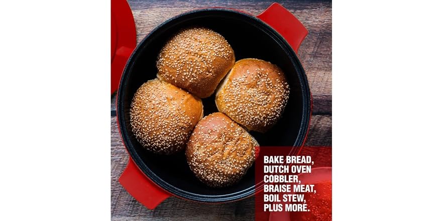 Multi-PK Aluminum Red Dutch Oven Pot