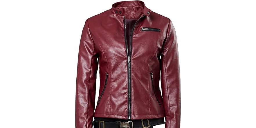 Adult Leather Biker Cosplay Jacket