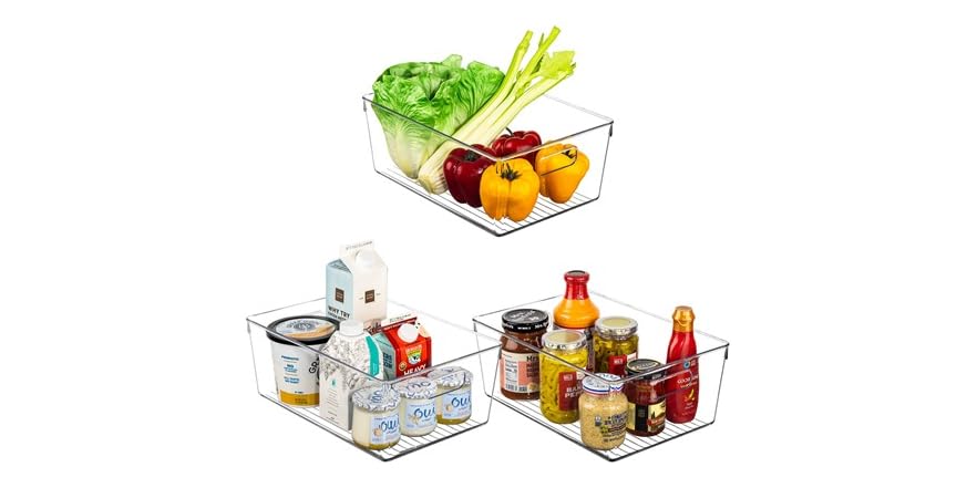 Sorbus Clear Square Fridge Bins
