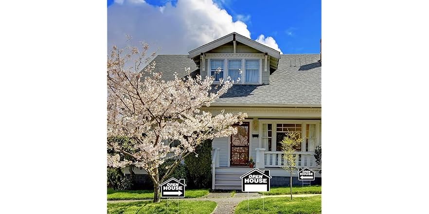 4 PC Open House Signs for Real Estate