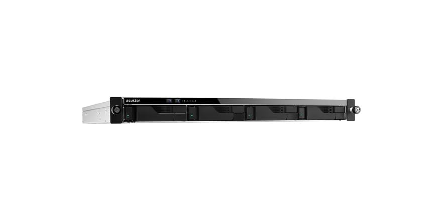 Asustor 4-Bay Rackmount NAS Server with Single Power Supply (AS-204RS/Rail)