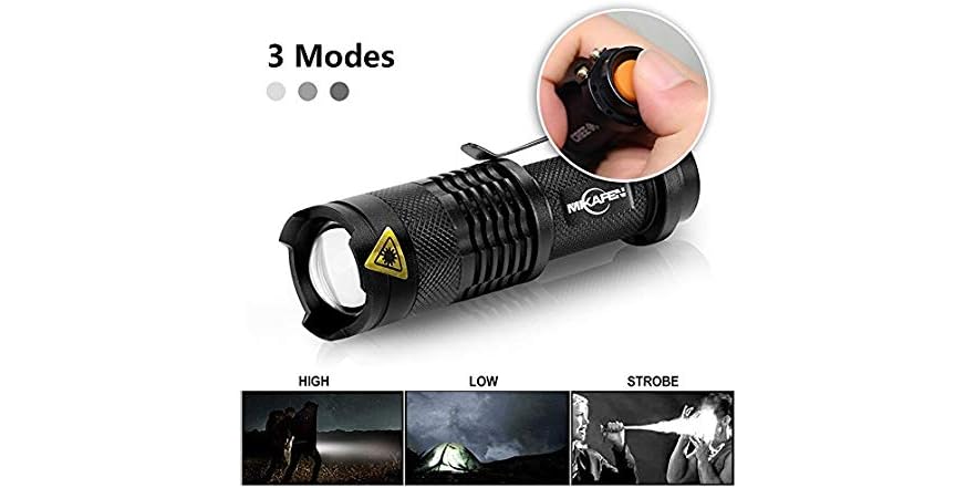 MIKAFEN 5 Pack Mini LED Flashlights