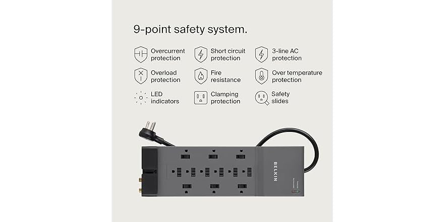 Belkin Surge Protector Power Strip w/ 12 Outlets
