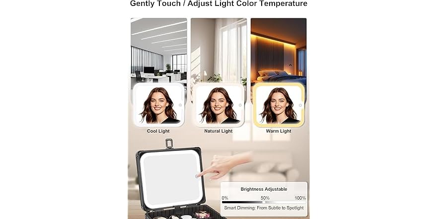 TanTo Makeup Box with LED Mirror