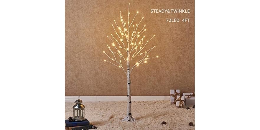 Hairui Pre Lit Artificial Brown Tree