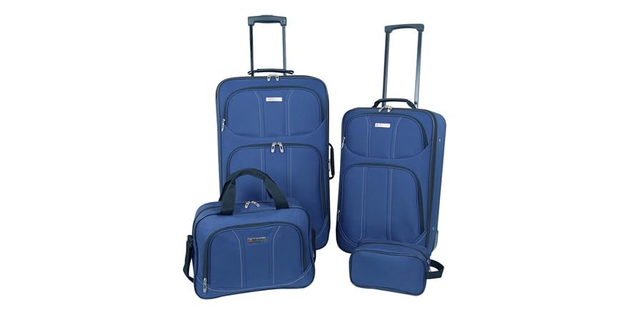 Moda 14153-30-4S 4-Piece Luggage Set Blue