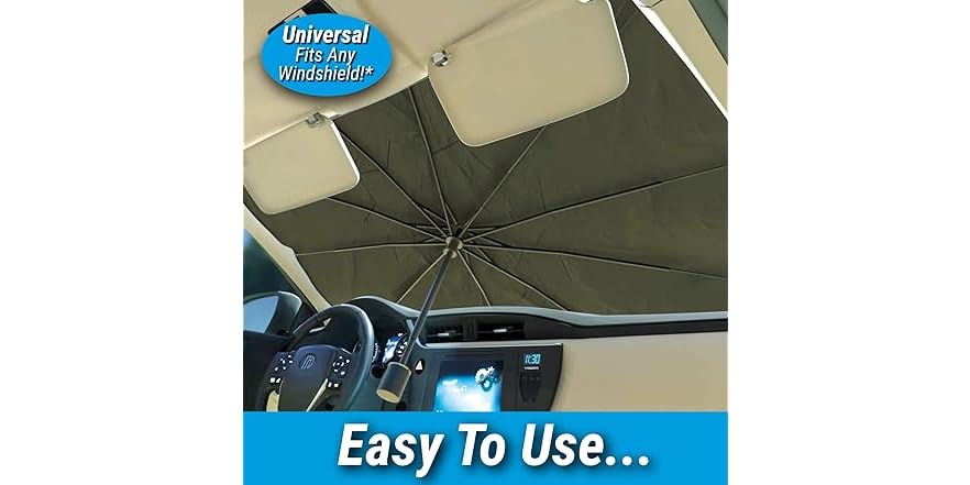 Ontel Brella Shield Car Sun Shade, One-Size 31x57"