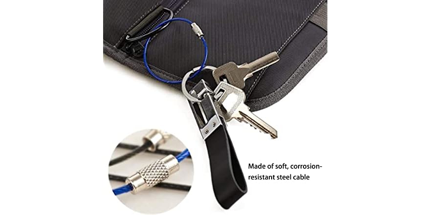 35 Pieces of Steel Wire Keychains Cable Ring 7 Colors, ID Tags