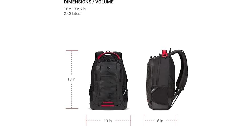 SwissGear Cecil 5505 Laptop Backpack, 18-Inch