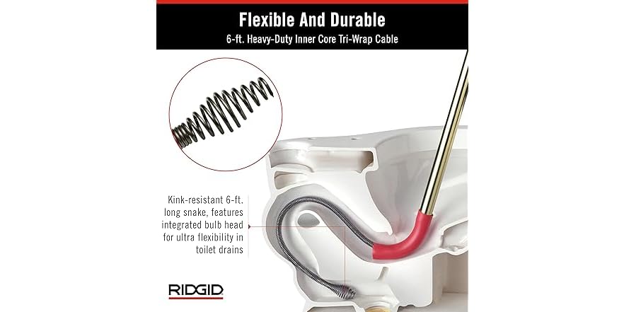 Ridgid 56658 K-6P 6' Toilet Auger