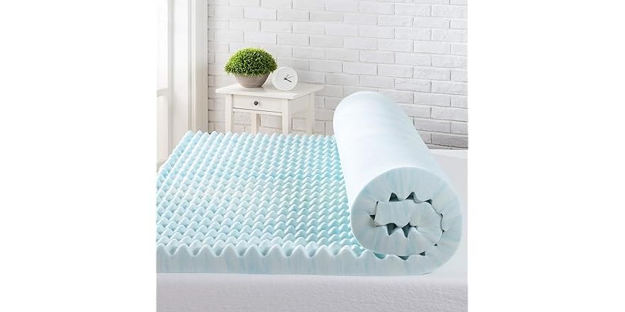 ZINUS 3" Swirl Gel Cooling Mattress Topper