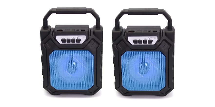 Rechargeable Speaker with 4" Woofer - Blue