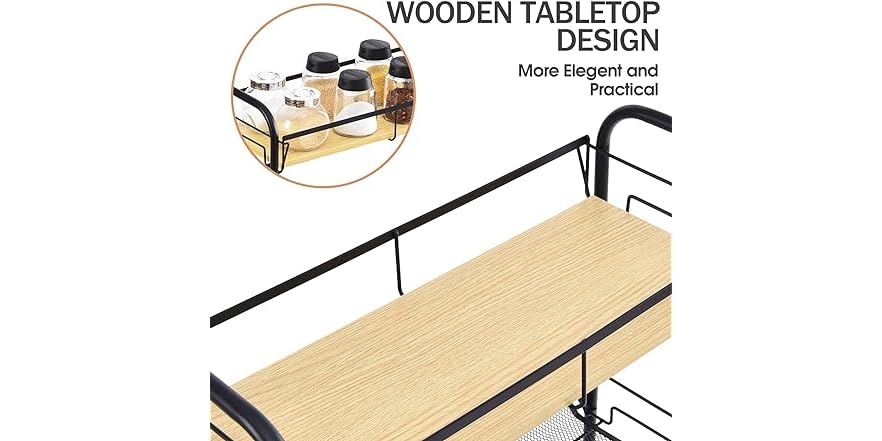 4-Tier Metal Rolling Utility Cart