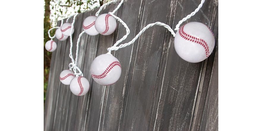 Baseball String Lights 10 Count