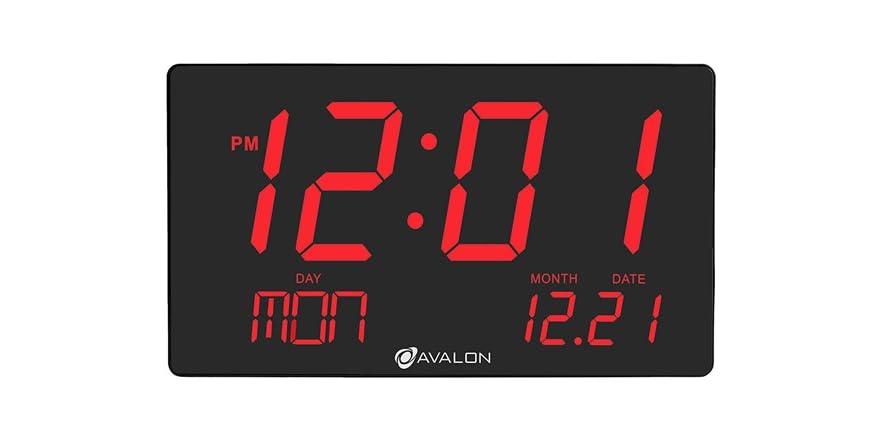 Avalon Oversized LED Digital Wall/Desk Clock - 2 pack