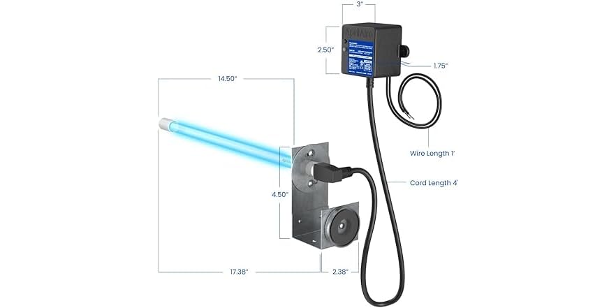 AprilAire AUV24V Residential Whole-House Ultraviolet Light UVC Chemical ...