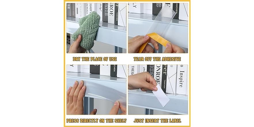 25 PC Self Adhesive Shelf Label Strips