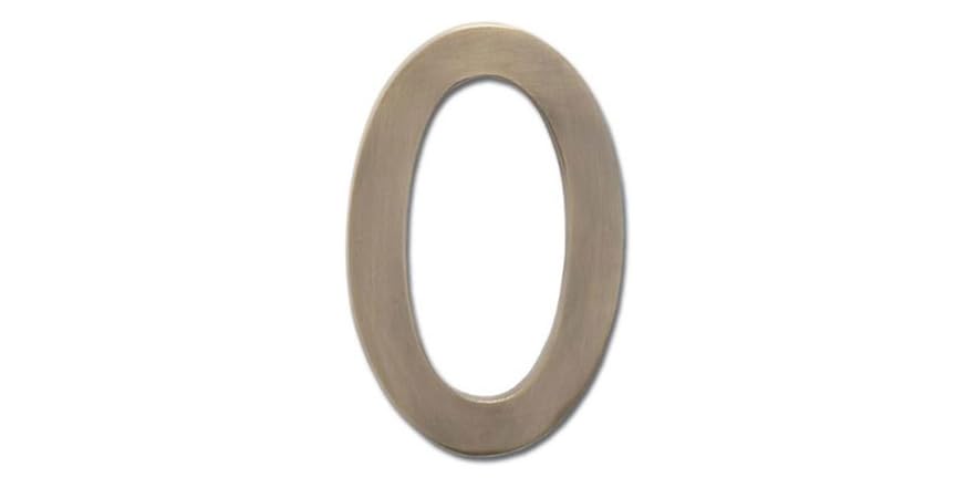 5-Inch House Numbers, Antique Brass