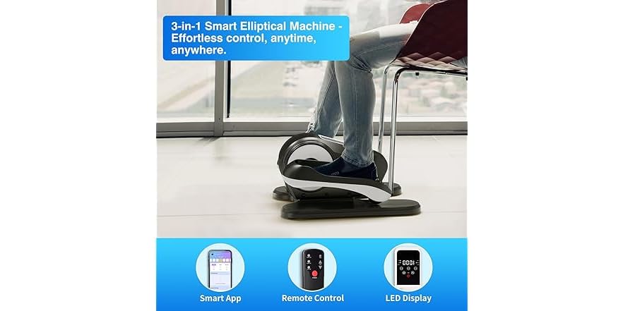 Umitec Under Desk Elliptical Machine with App