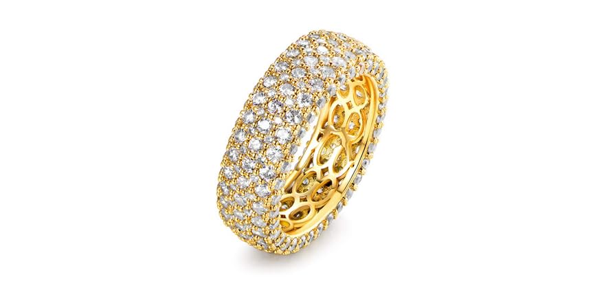 5 Rows French Setting Ring