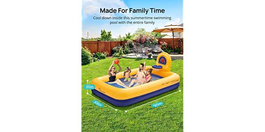 Kiddie Pool, Evajoy Inflatable Kids Pool
