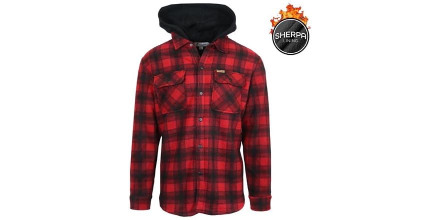 MATIX Men’s Hooded Flannel Shacket