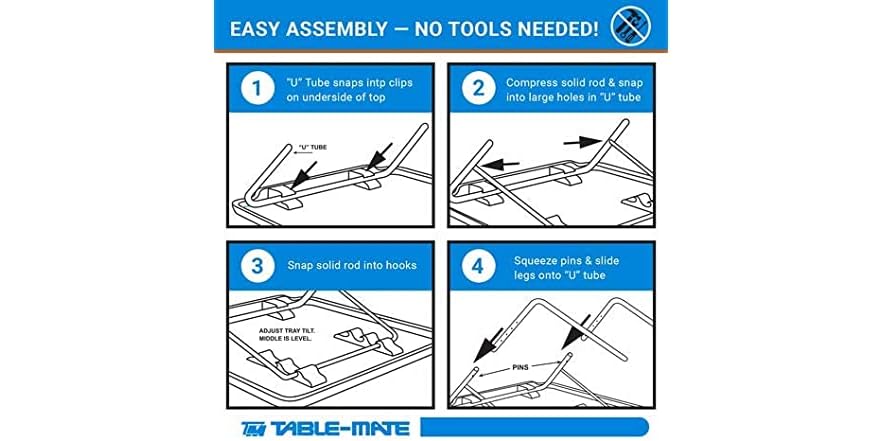 Table-Mate Table-Mate Extra Wide TV Tray Table Black