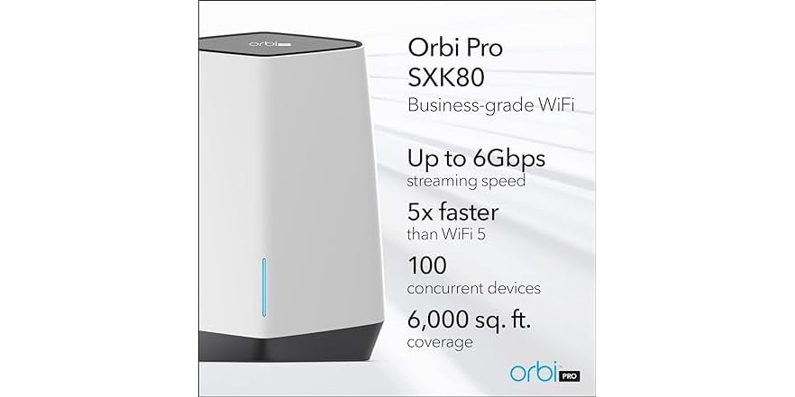 NETGEAR Orbi Pro WiFi 6 Tri-band Mesh System (SXK80) | Router with 1 ...