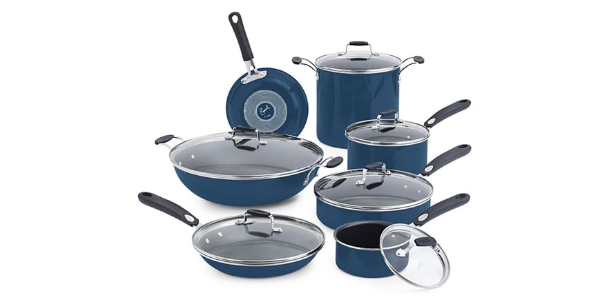 Emeril 13-Pc. Cookware Set Blue